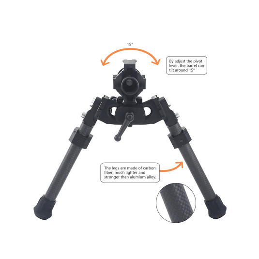 Lightweight Bipods For Hunting Tactical Carbon Fiber Swivel Bipod ...
