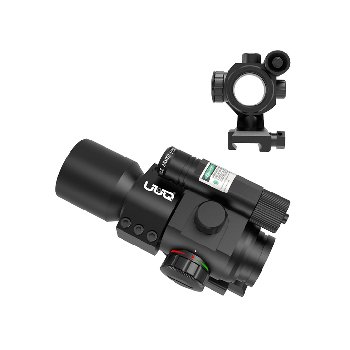UUQ 1X30 Green Red Dot Sight with Green Laser-4 MOA, Picatinny Cantile ...