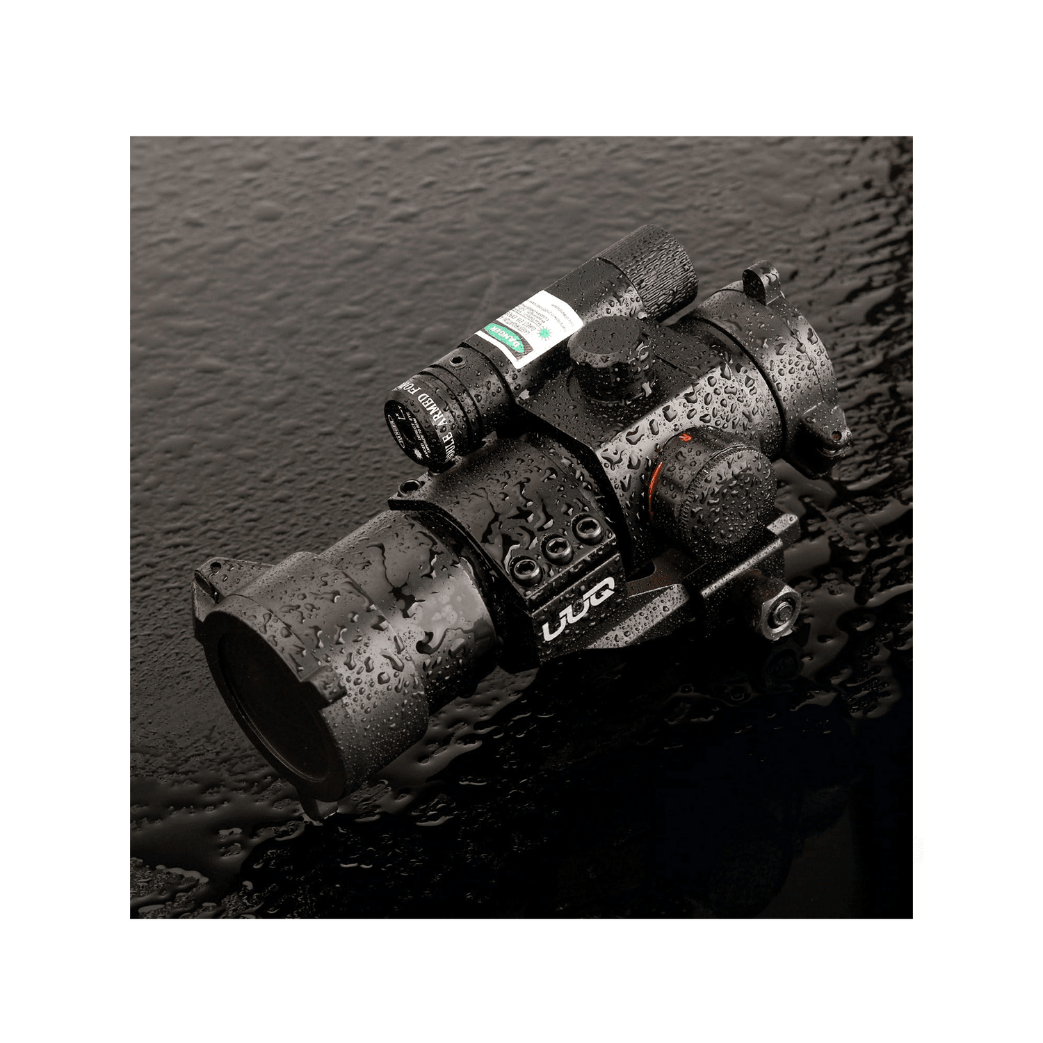 UUQ 1X30 Green Red Dot Sight with Green Laser-4 MOA, Picatinny Cantile ...