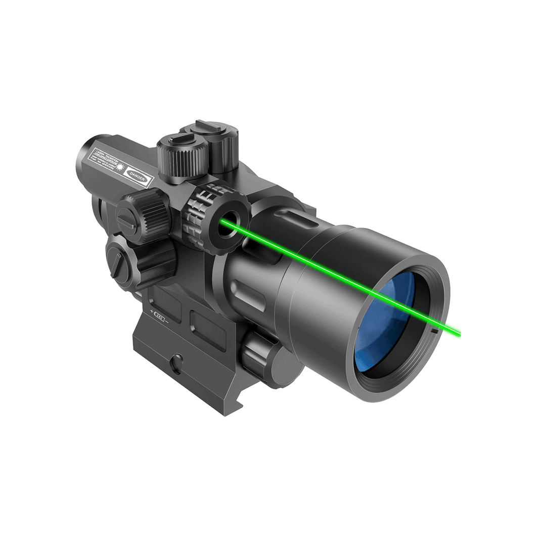 UUQ 1X30 Red Dot Sight with Green Laser Sight - 2 MOA,20mm Picatinny R ...