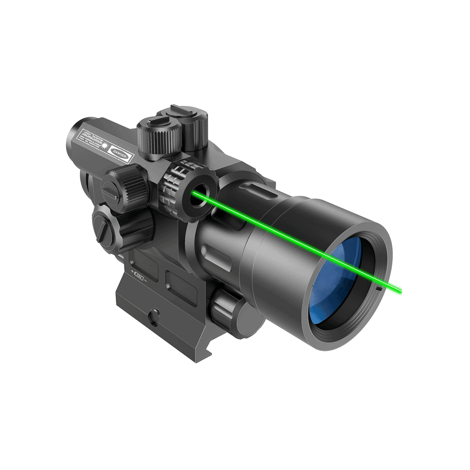 UUQ 1X30 Red Dot Sight with Green Laser Sight - 2 MOA,20mm Picatinny R ...
