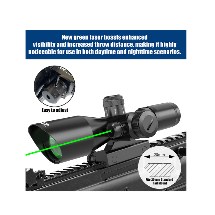 UUQ 2.5-10x40EG Green Laser Rifle Scope | UUQ Optics