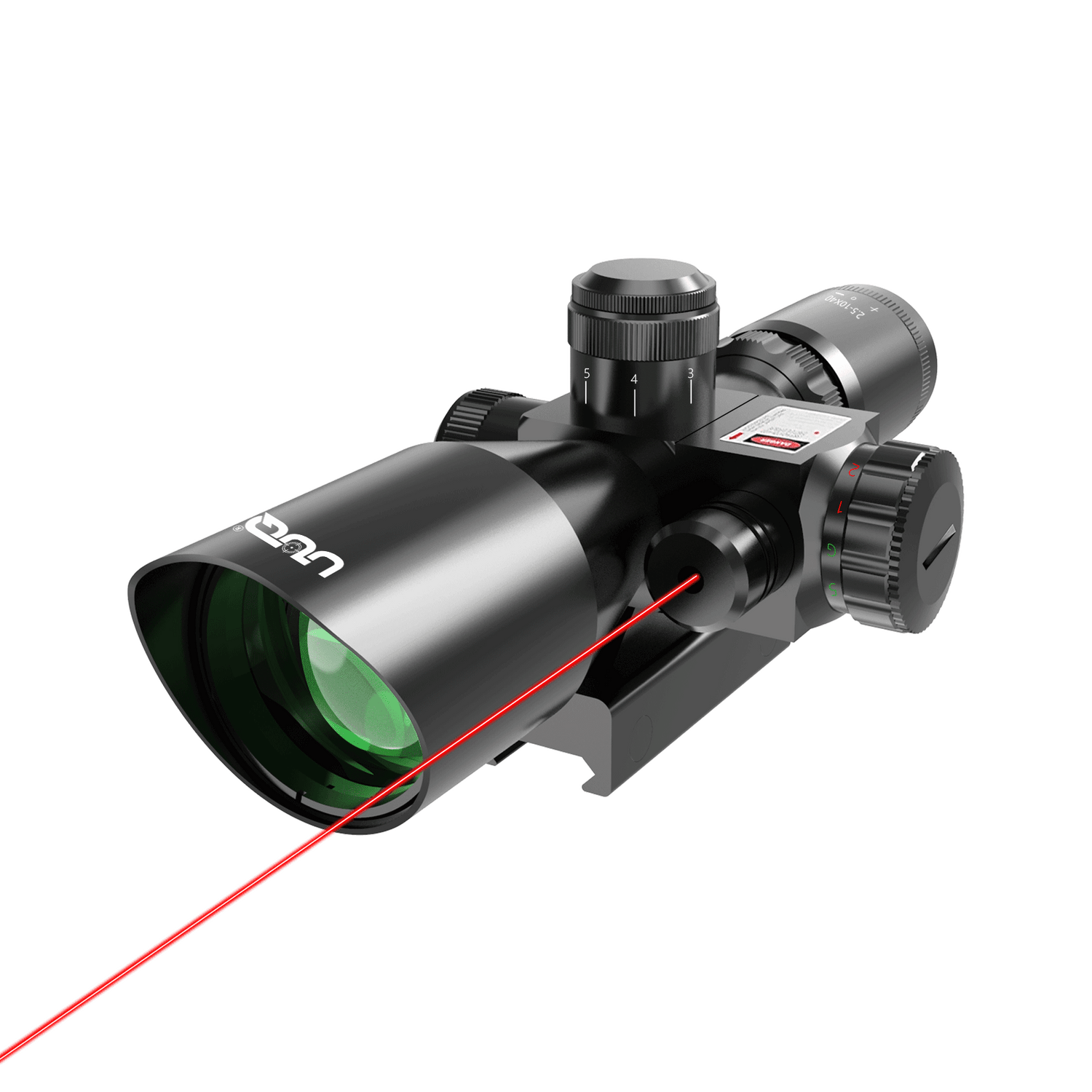 UUQ 2.5-10x40E Rifle Scope with Red Laser – UUQ Optics
