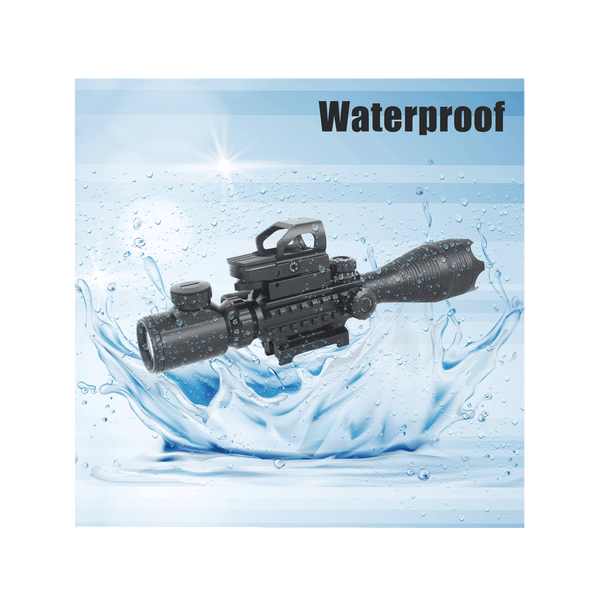 UUQ 4-16x50 Tactical Rifle Scope Red/Green Illuminated Range Finder Re ...