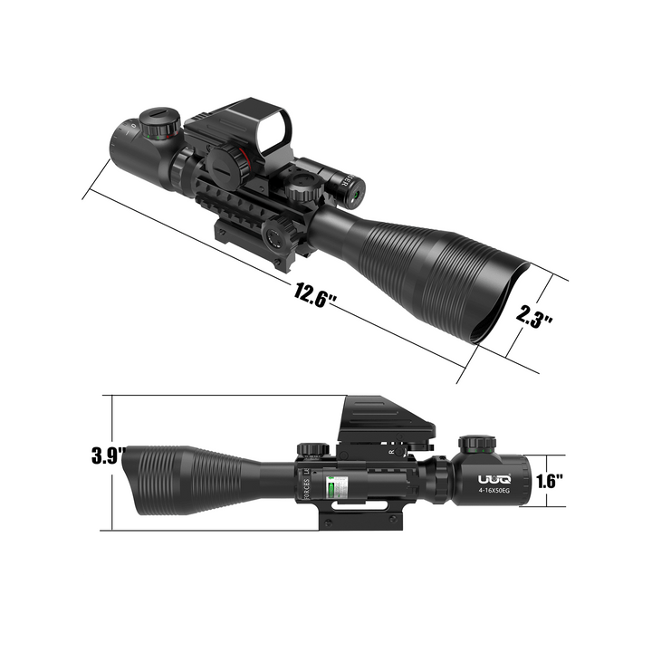 UUQ 4-12X50 Rifle Scope with Red Dot Reflex Sight – UUQ Optics