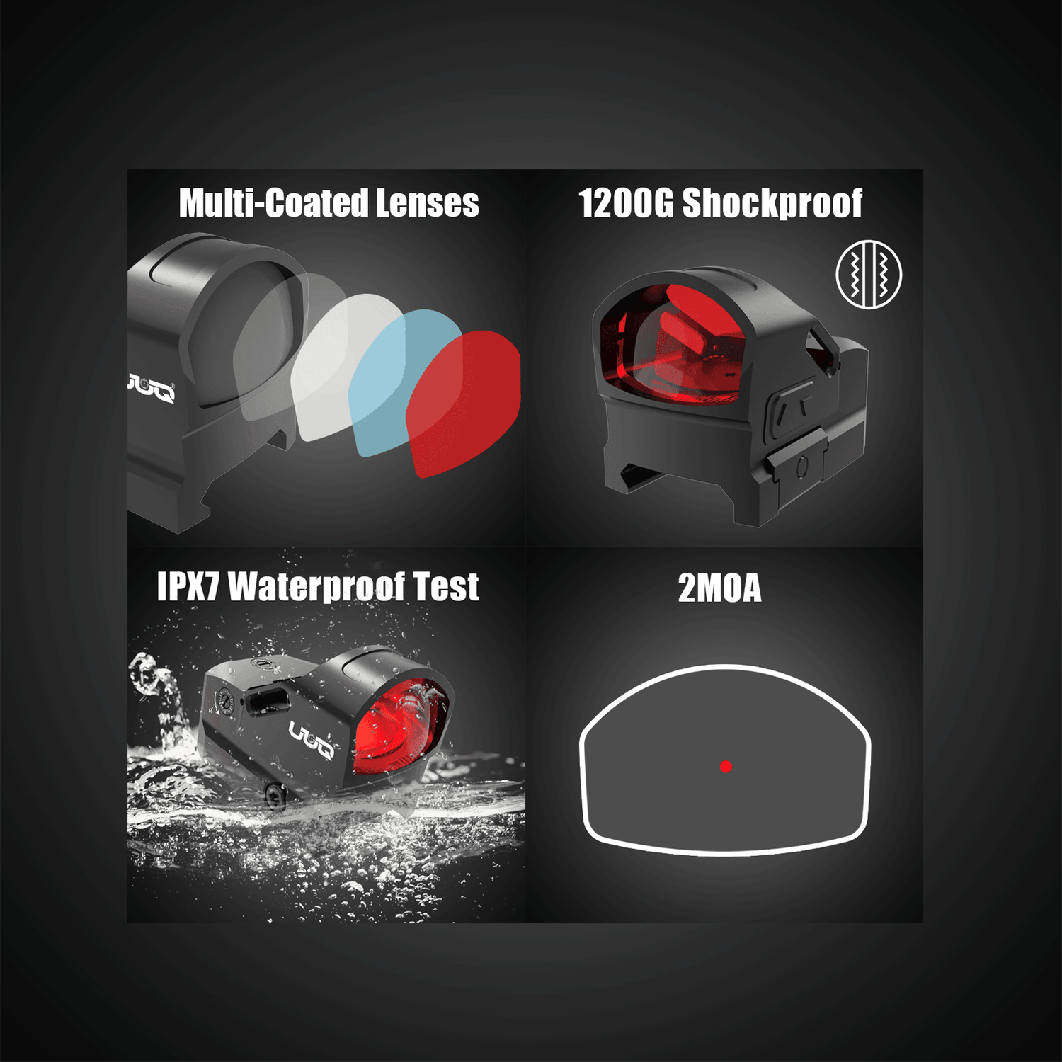UUQ EagleR27 Red Dot Sight-Super Large Viewport,Shake Awake,Universal ...