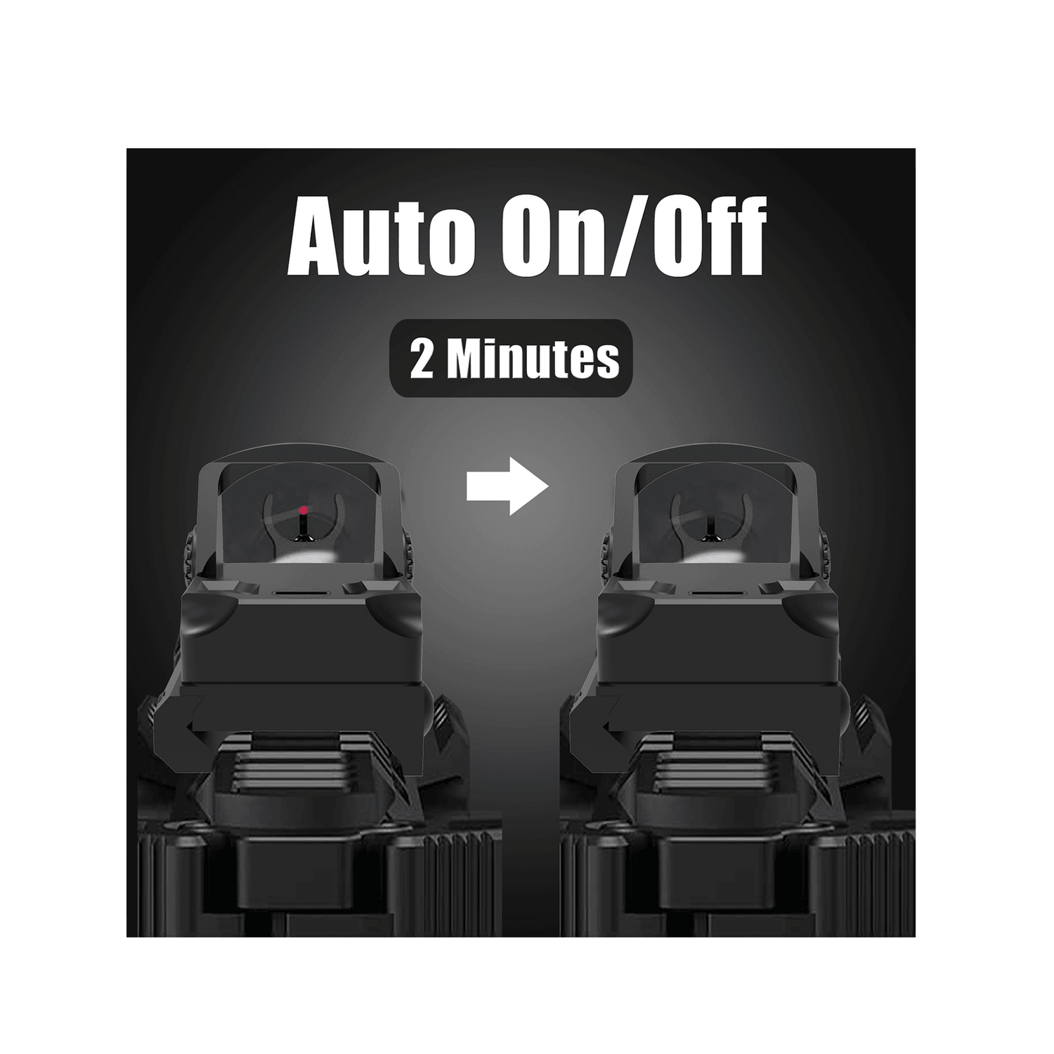 UUQ Mini Reflex Red Dot Sight -Shake Awake,2MOA,RMR or 20mm Picatinny ...