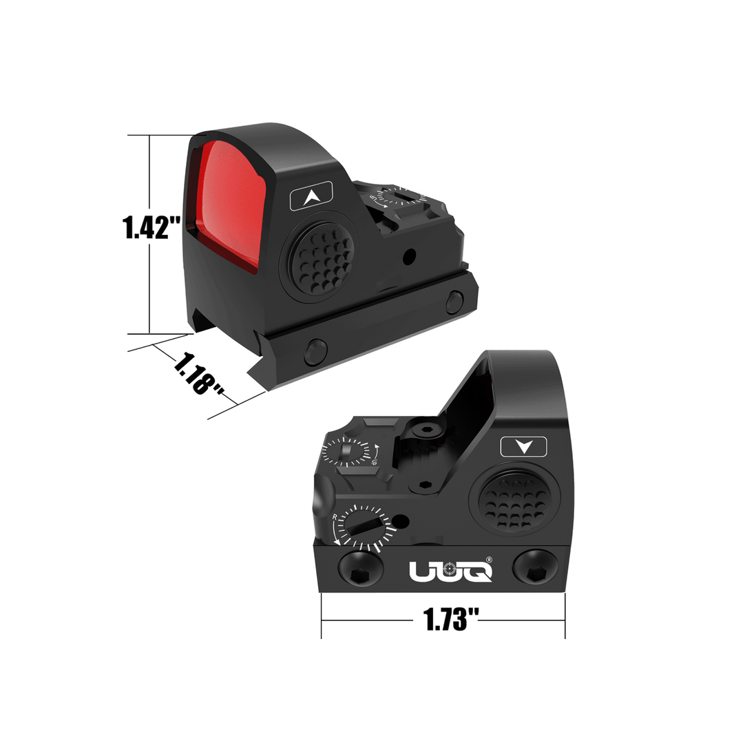 UUQ Mini Reflex Red Dot Sight -Shake Awake,2MOA,RMR or 20mm Picatinny ...