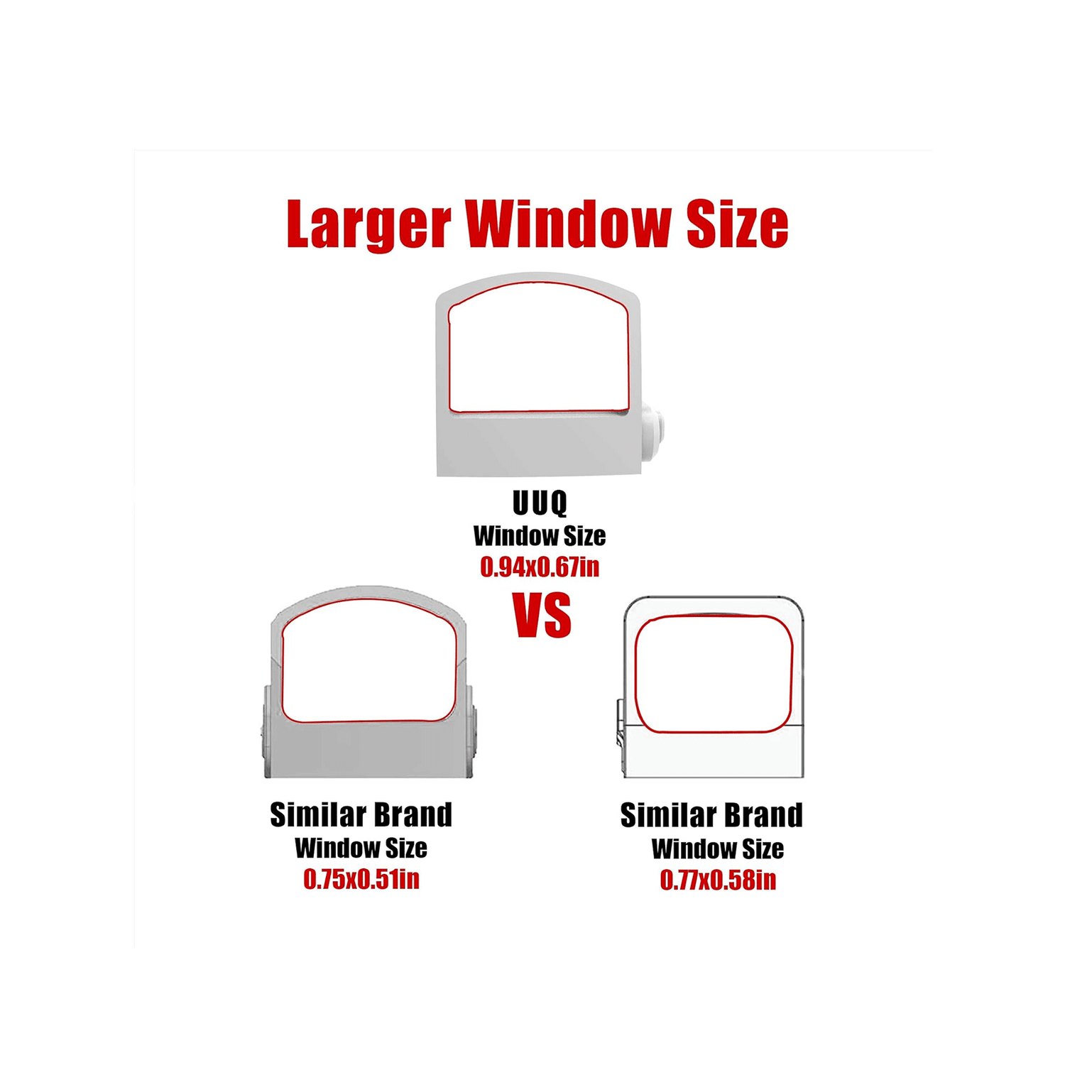 UUQ Mini Reflex Red Dot Sight- VT/Doctor Footprint,Shake Awake,2MOA ...