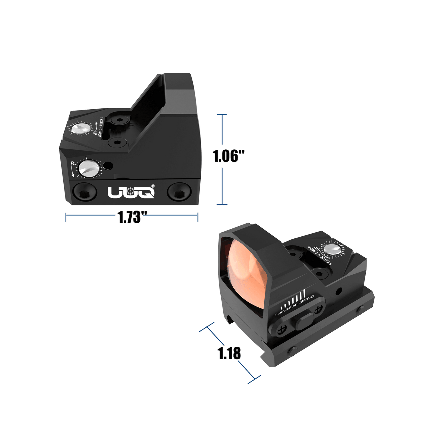 UUQ Mini Reflex Red Dot Sight-Doctor/VT Footprint,2MOA – UUQ Optics