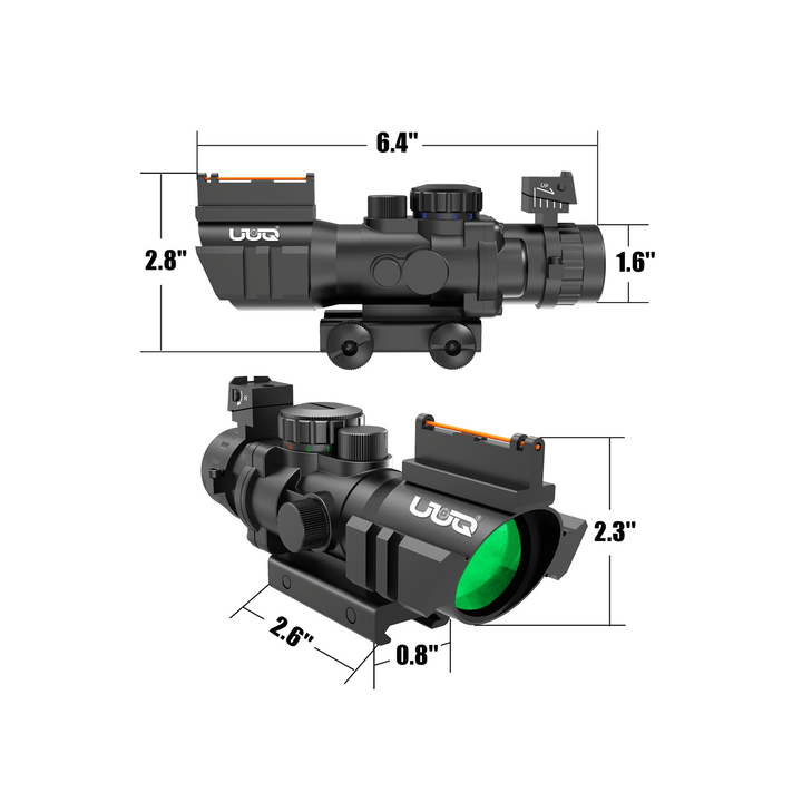 UUQ 4X32 Prism Scope with Fiber Optic Sight – UUQ Optics