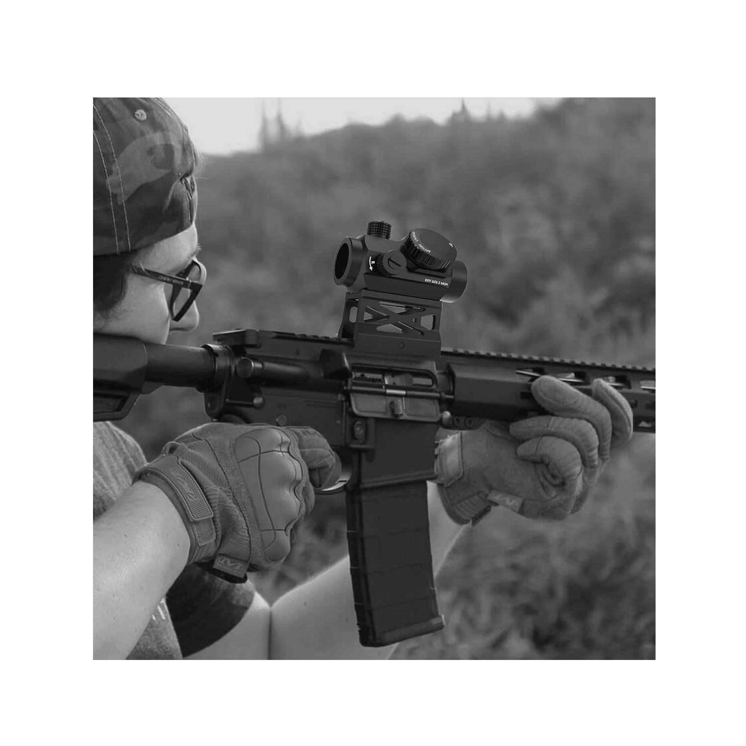 UUQ Red Dot Sight-Shake Awake,2MOA,12Brightness,Low Profile and Absolu ...